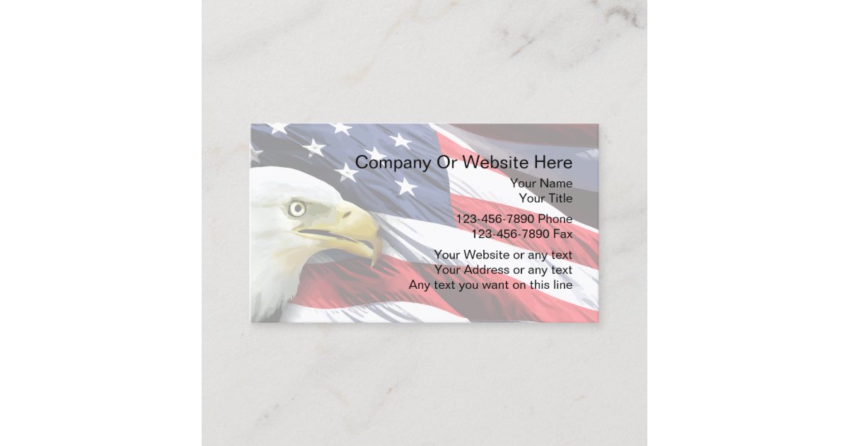 Patriotic Business Card Template | Zazzle.com
