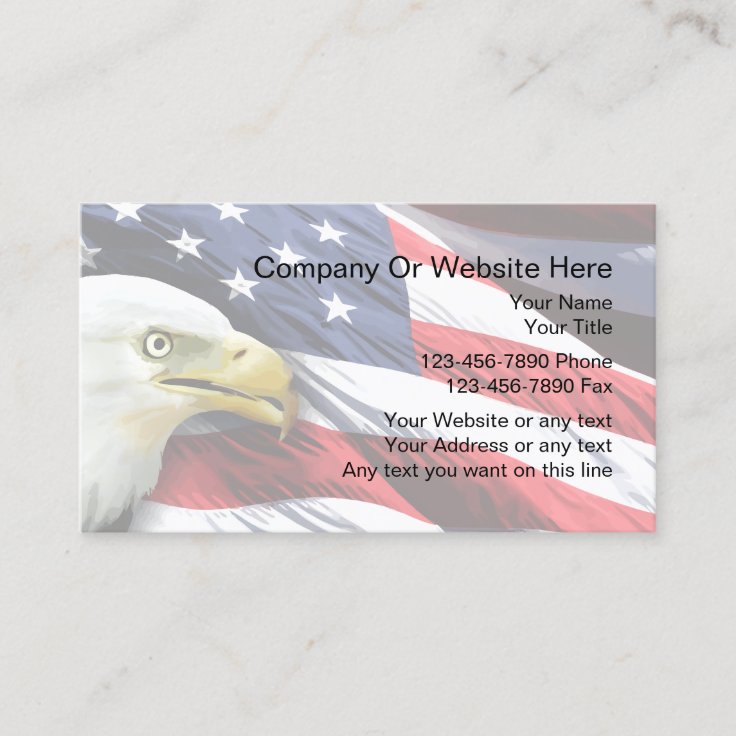 Patriotic Business Card Template | Zazzle