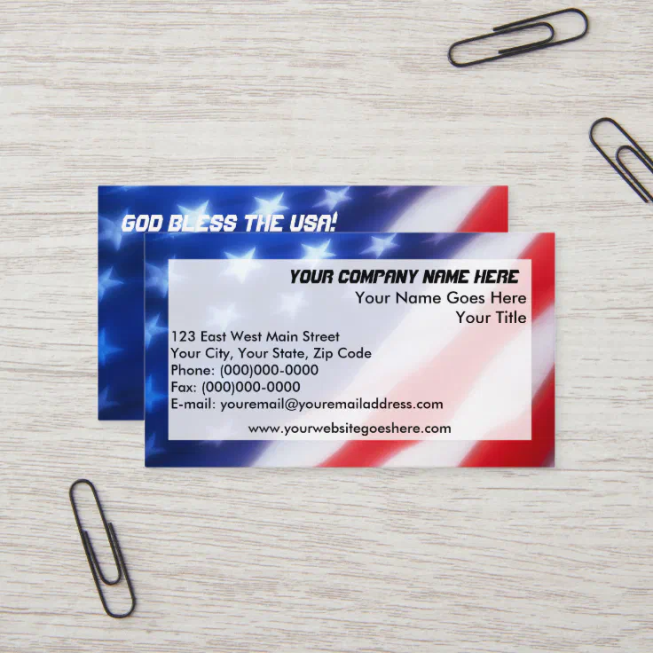 Patriotic Business Cards | Zazzle