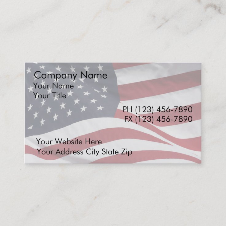 Patriotic Business Cards | Zazzle