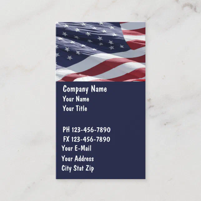 Patriotic Business Cards | Zazzle