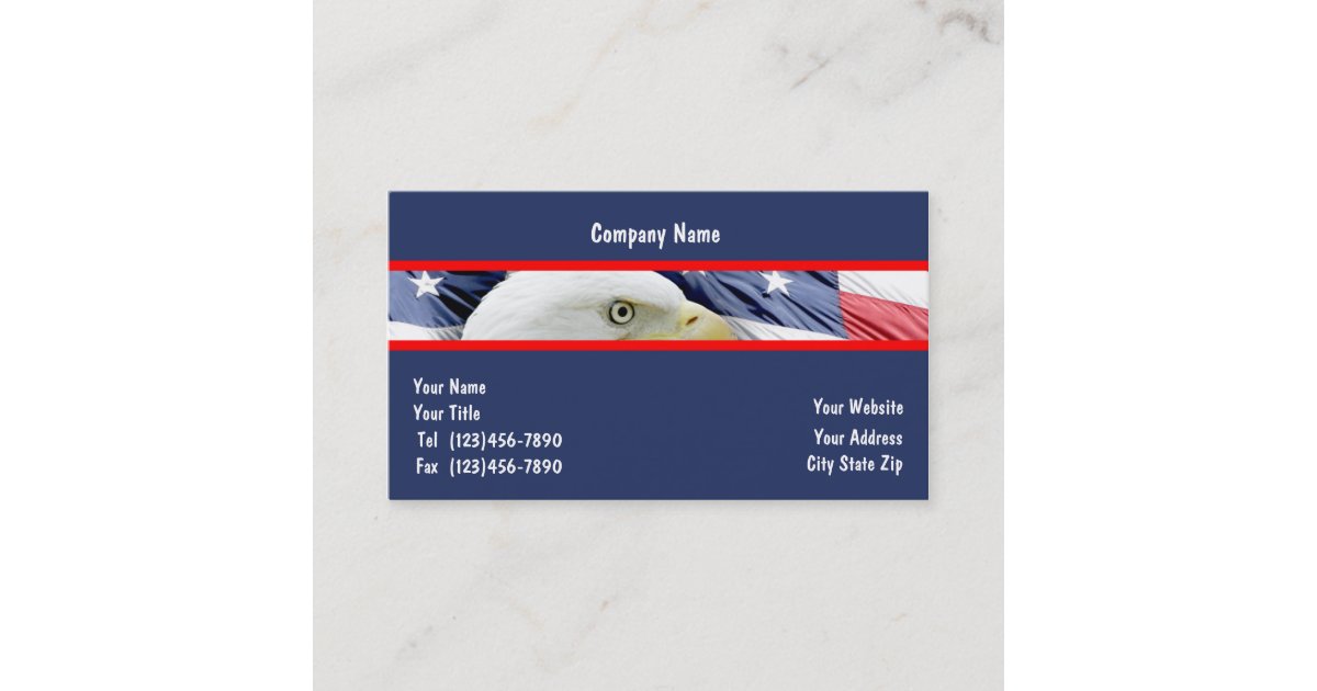 Patriotic Business Cards | Zazzle