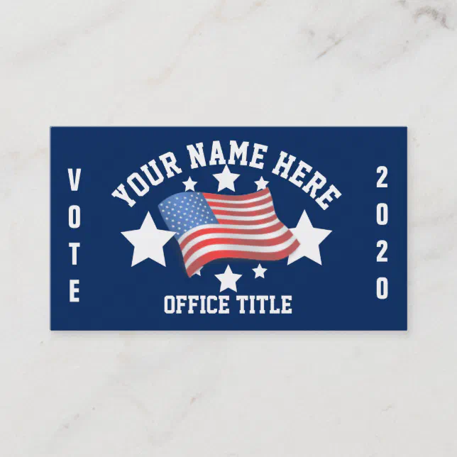 Patriotic Campaign Template Business Card | Zazzle