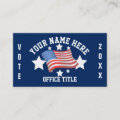 Patriotic Campaign Template Business Card | Zazzle