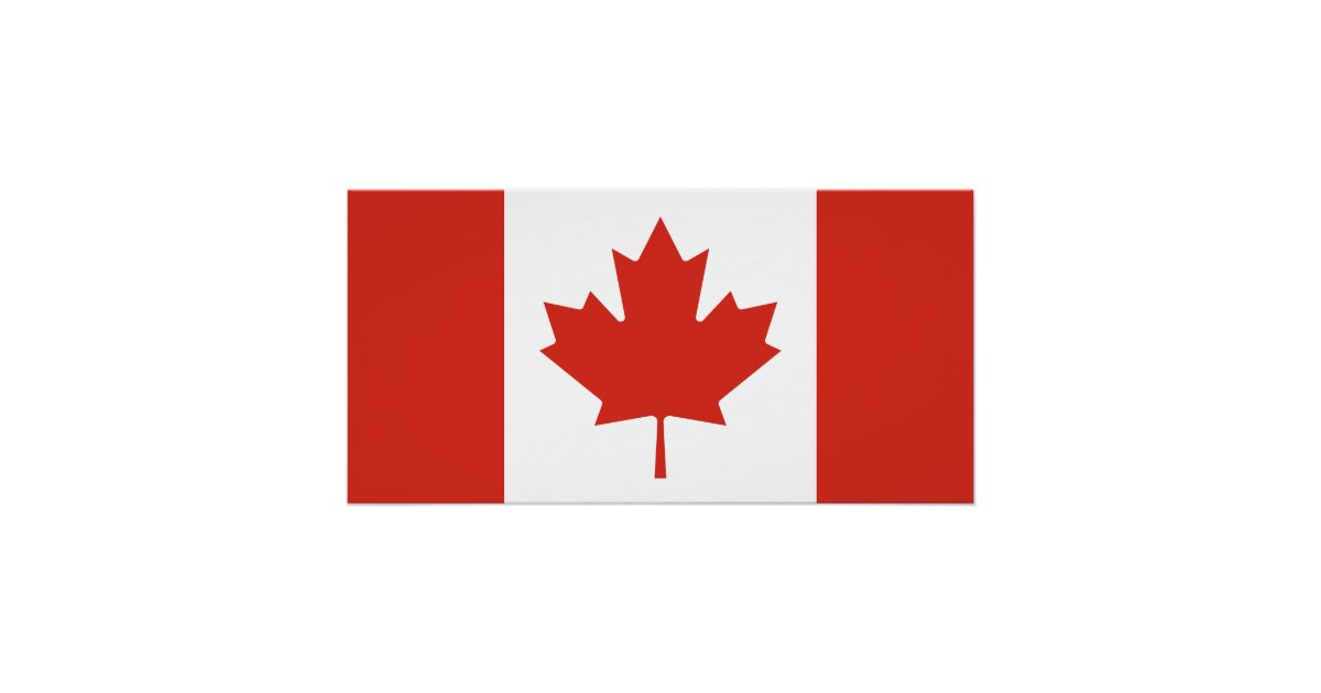Patriotic Canadian Flag Poster | Zazzle
