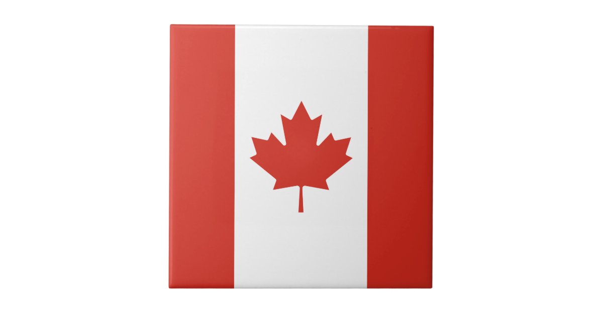 Patriotic Canadian Flag Tile | Zazzle