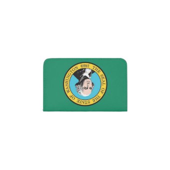 Patriotic Card Wallet flag of Washington State USA | Zazzle