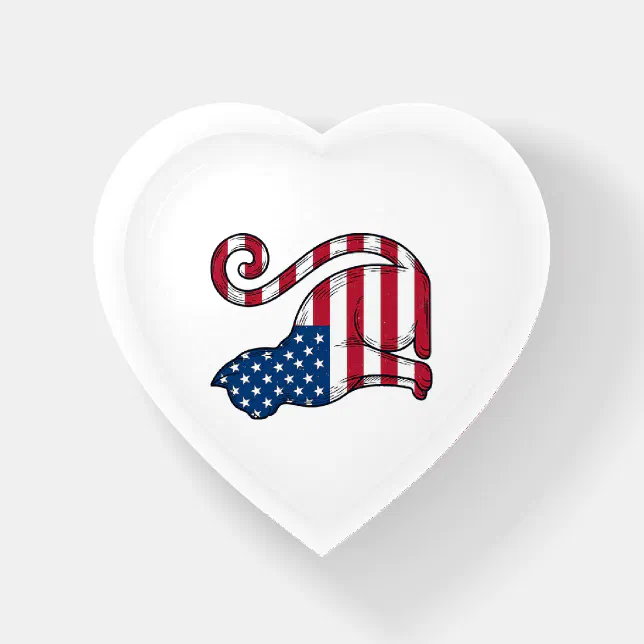 Patriotic Cat Vintage Engraving Vector Design_1 Paperweight | Zazzle
