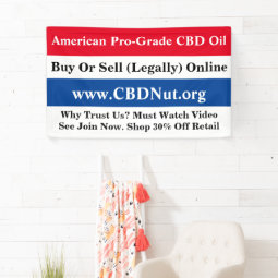 Patriotic CBD Custom Business Banner | Zazzle