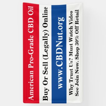 Patriotic CBD Custom Business Banner | Zazzle