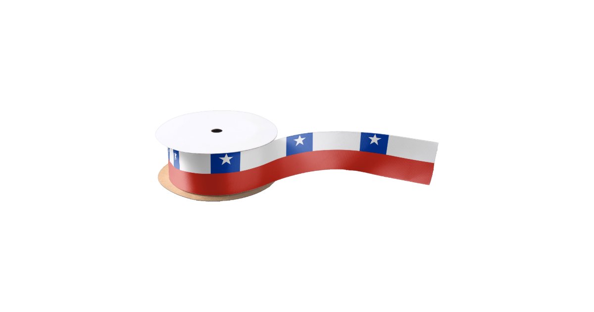Patriotic Chile flag Chileans Satin Ribbon | Zazzle