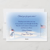 Patriotic Christmas Snowman Saluting, Card | Zazzle