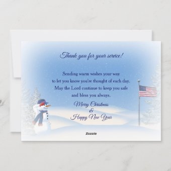 Patriotic Christmas Snowman Saluting, Card | Zazzle