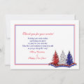Patriotic Christmas Trees, Military Thank You Card | Zazzle