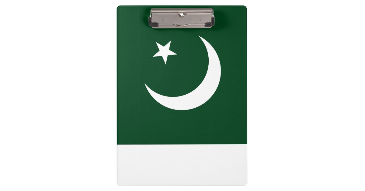 Patriotic Clipboard with flag of Pakistan | Zazzle