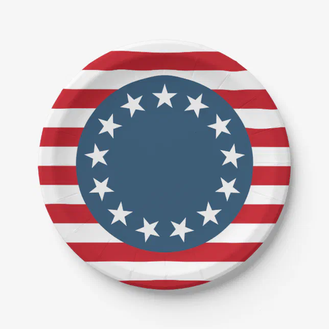 Patriotic Colonial American USA Paper Plates | Zazzle