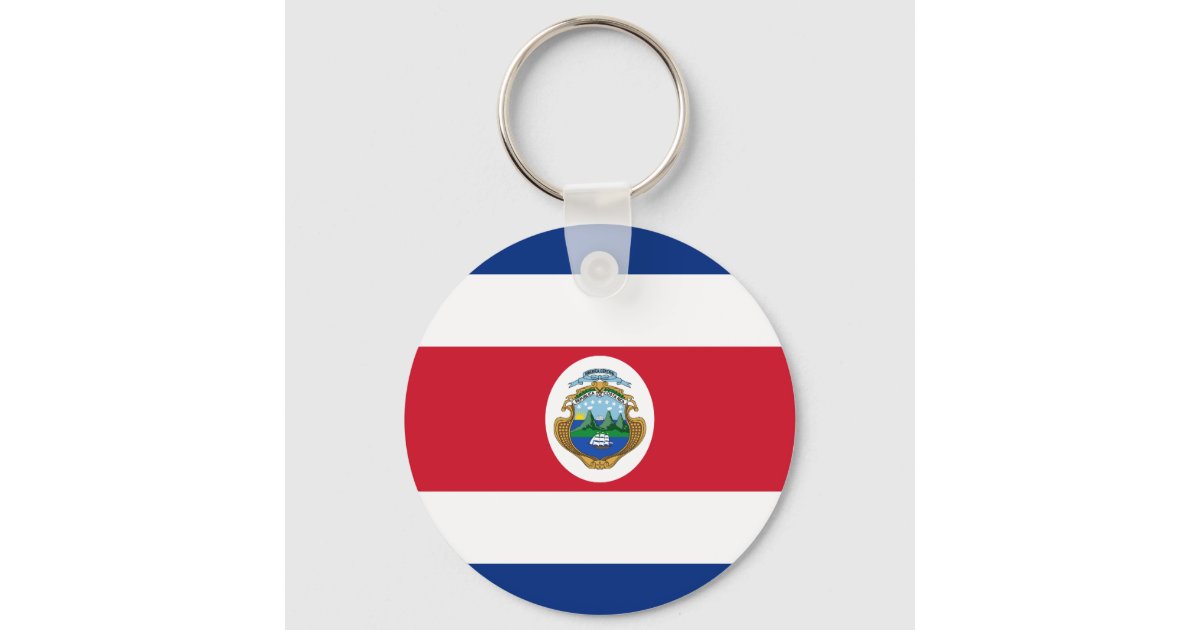 Patriotic Costa Rica Flag Keychain | Zazzle