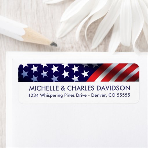 Patriotic Customized Return Address Labels | Zazzle