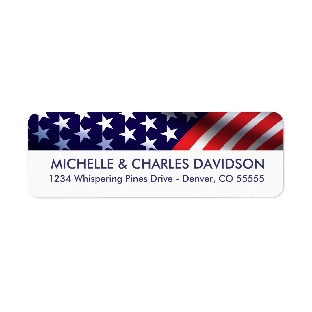 Patriotic Customized Return Address Labels | Zazzle