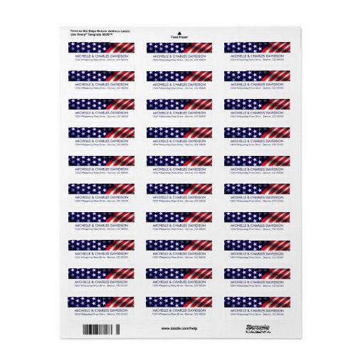 Patriotic Customized Return Address Labels | Zazzle