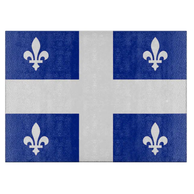 Patriotic cutting board with Flag of Quebec | Zazzle