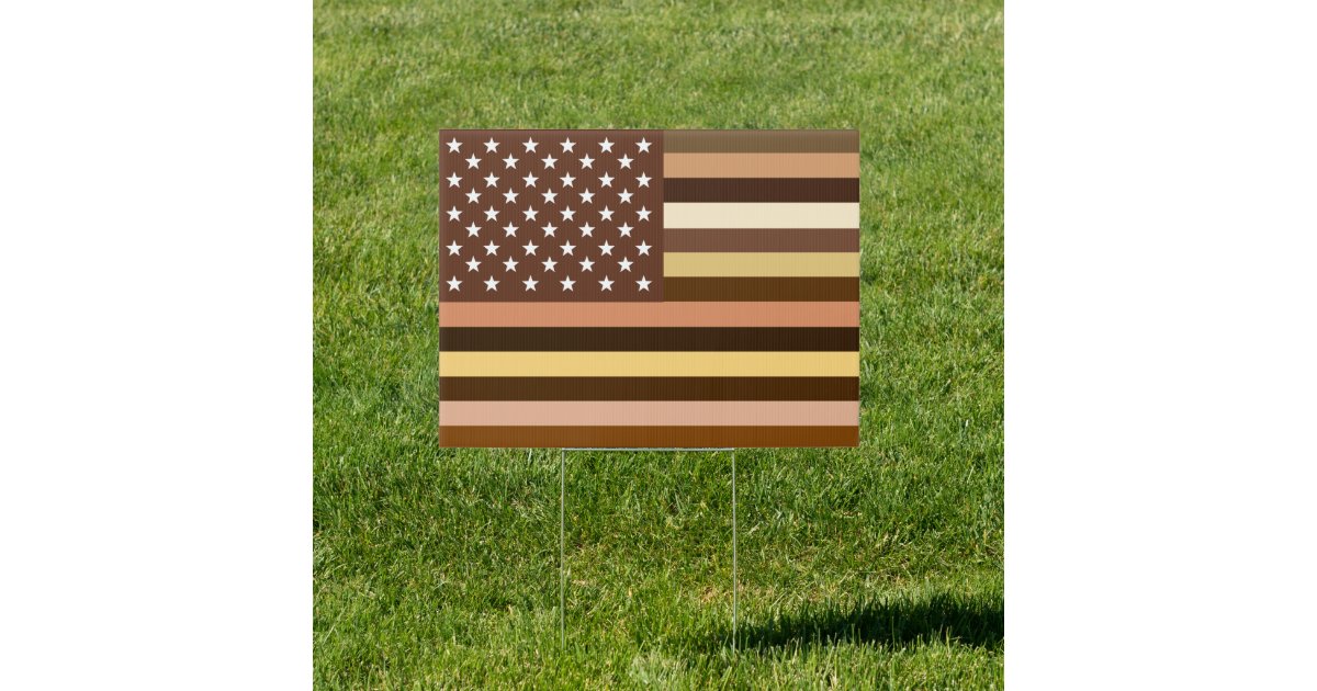 Patriotic Diversity American Flag Yard Sign | Zazzle