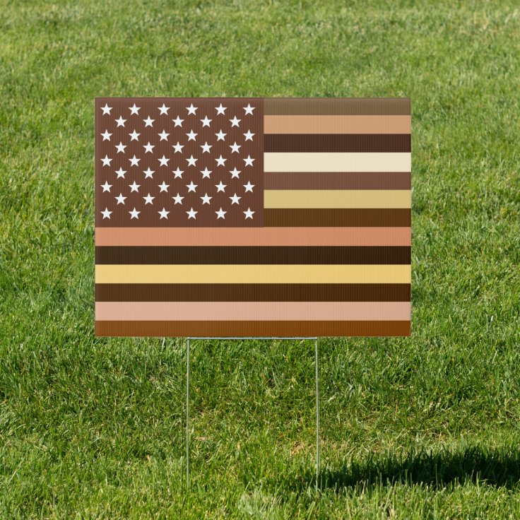 Patriotic Diversity American Flag Yard Sign | Zazzle