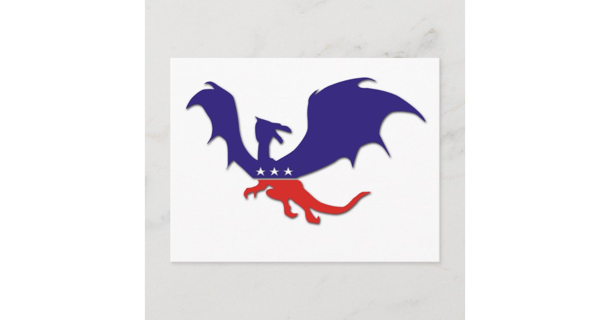 Patriotic Dragon Postcard | Zazzle