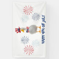 Patriotic Duck Happy 4th of July Banner | Zazzle