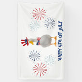 Patriotic Duck Happy 4th of July Banner | Zazzle