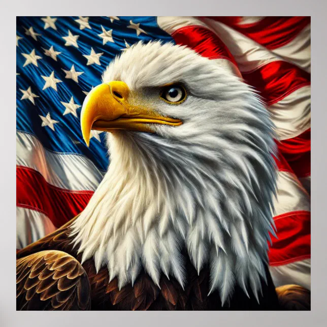 Patriotic Eagle Poster | Zazzle