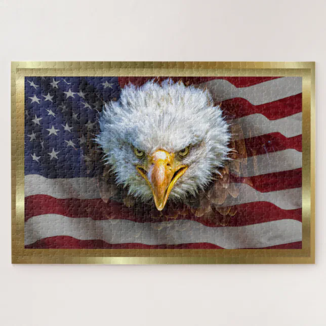 Patriotic Eagle Puzzle | Zazzle