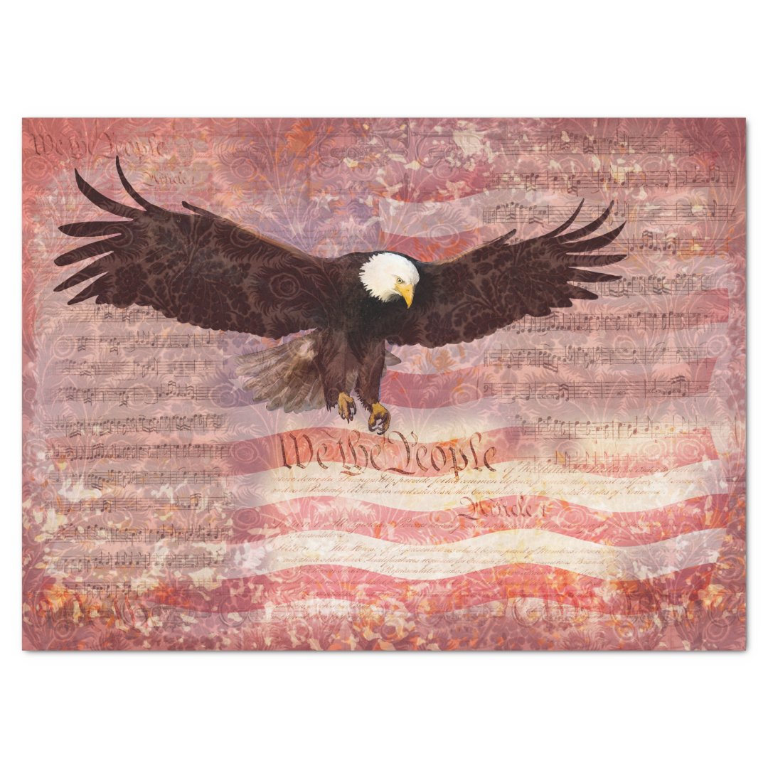 Patriotic Eagle We the People Decoupage Tissue Paper | Zazzle