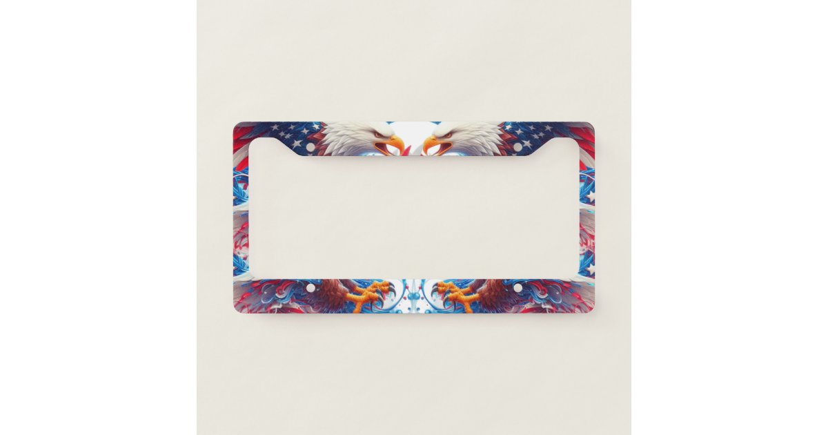 Patriotic Eagles License Plate Frame | Zazzle
