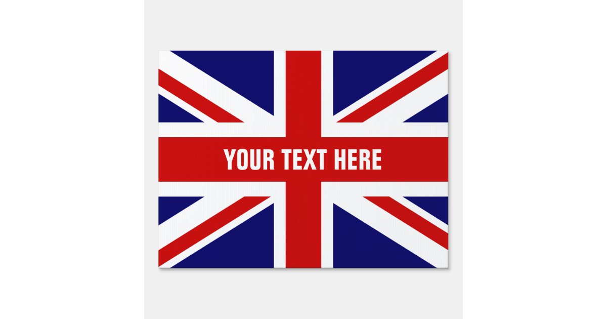 Patriotic English pride British Union Jack flag Sign | Zazzle