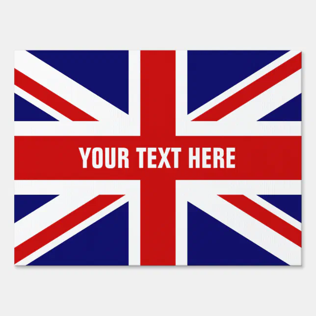 Patriotic English pride British Union Jack flag Sign | Zazzle