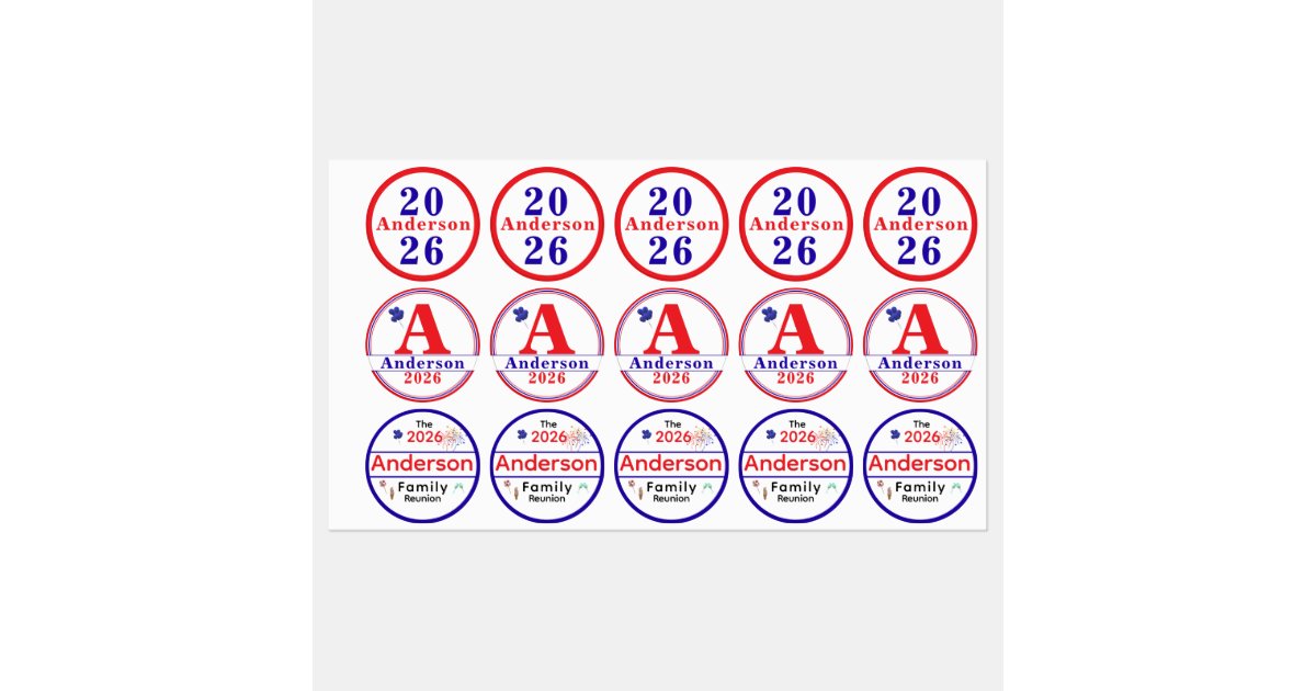 Patriotic Family Reunion Stickers | Zazzle