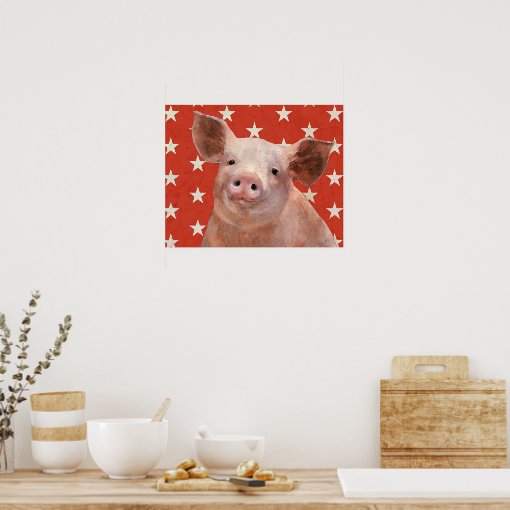 Patriotic Farm - Pig Poster | Zazzle