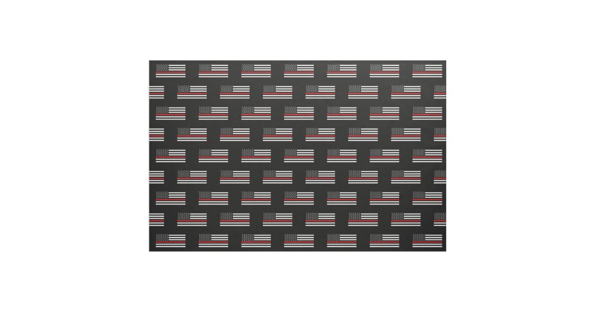 Patriotic Firefighter Style American Flag Fabric | Zazzle