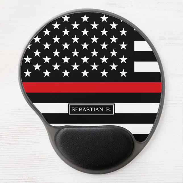 Patriotic Firefighter Style American Flag Gel Mouse Pad | Zazzle