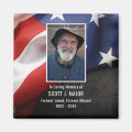 Patriotic Flag In Loving Memory Sympathy Photo Magnet | Zazzle