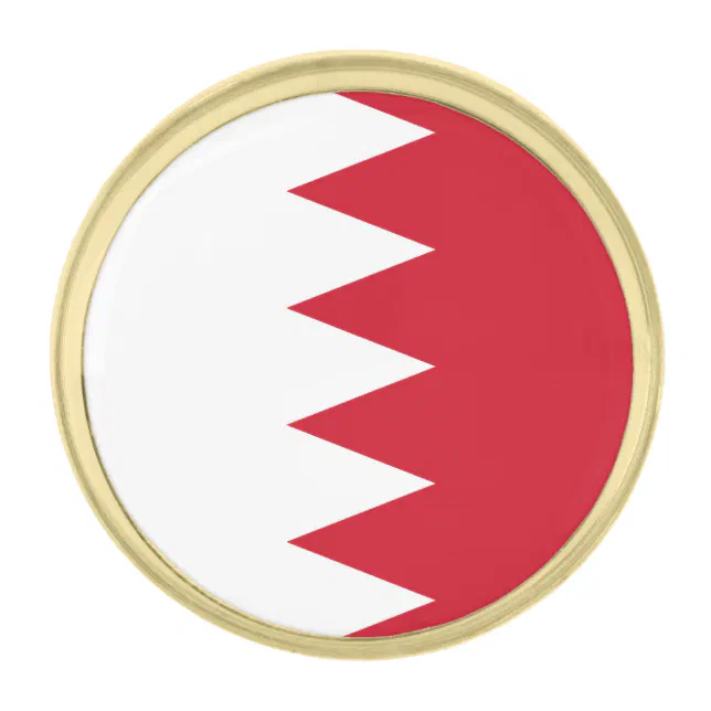 Patriotic Flag of Bahrain Gold Finish Lapel Pin | Zazzle