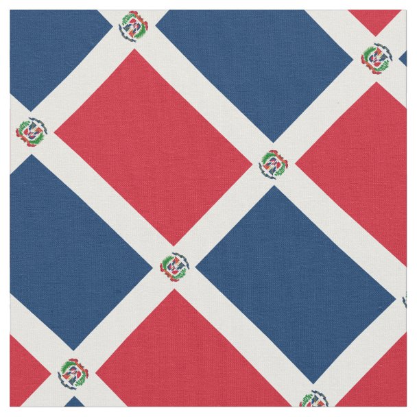 Dominican Republic Flag Fabric | Zazzle