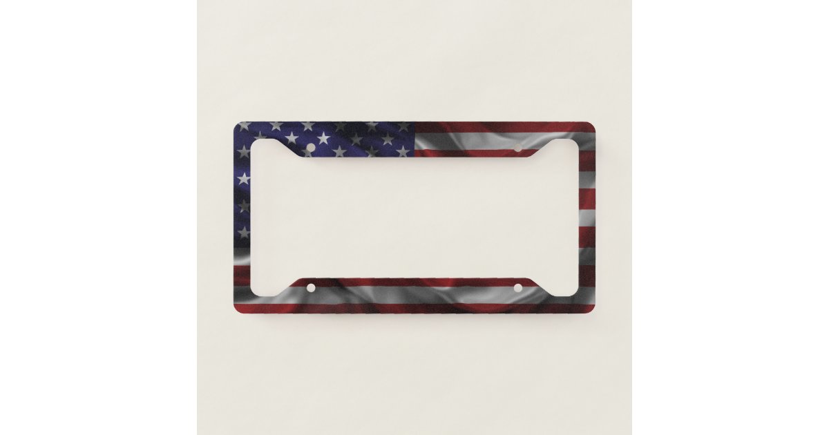 Patriotic Flag Of The United States Of America License Plate Frame | Zazzle