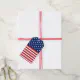 Patriotic Flag pattern July Fourth gift tag | Zazzle