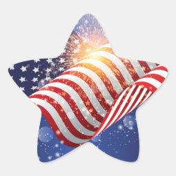 Patriotic Flag Star Stickers | Zazzle