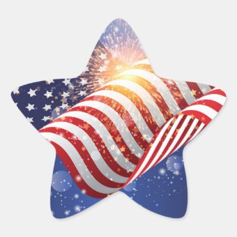 Patriotic Flag Star Stickers | Zazzle