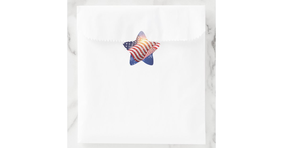 Patriotic Flag Star Stickers | Zazzle