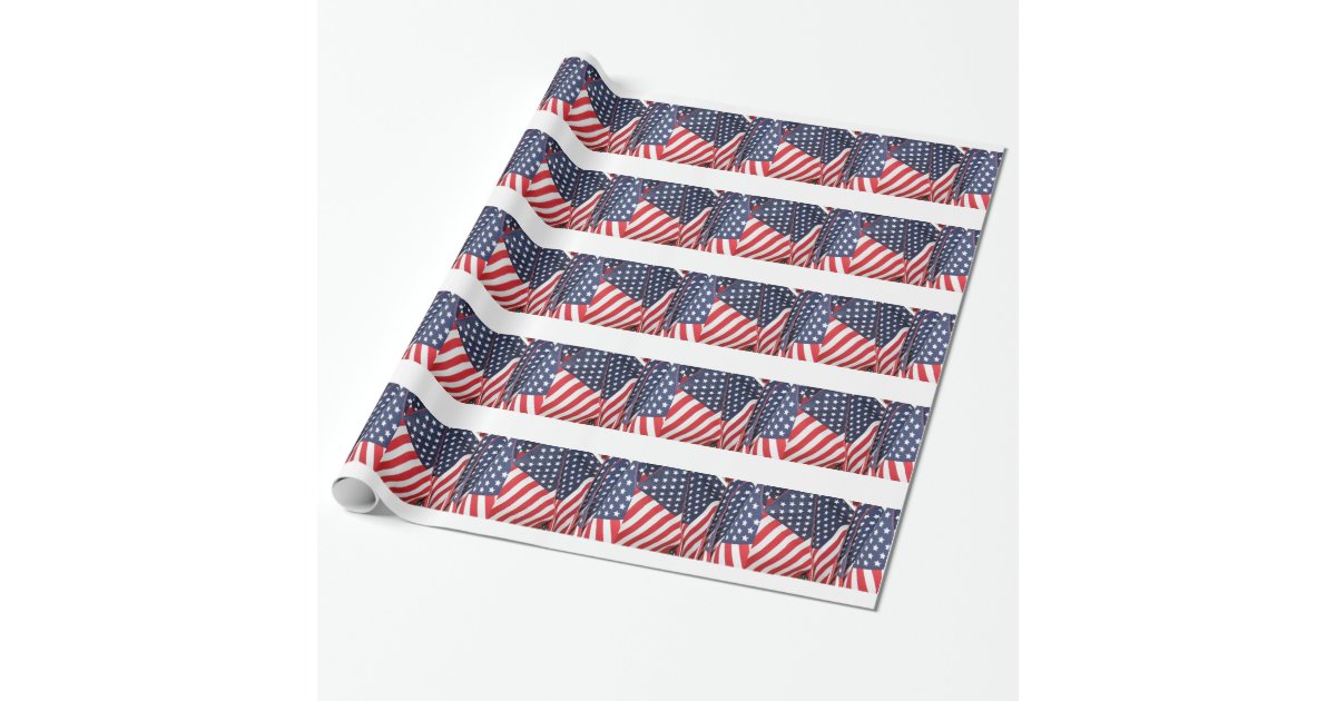 Patriotic Flag Wrapping Paper | Zazzle