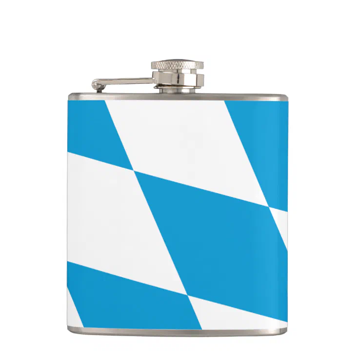 Patriotic flask with Flag of Bavaria, Germany | Zazzle